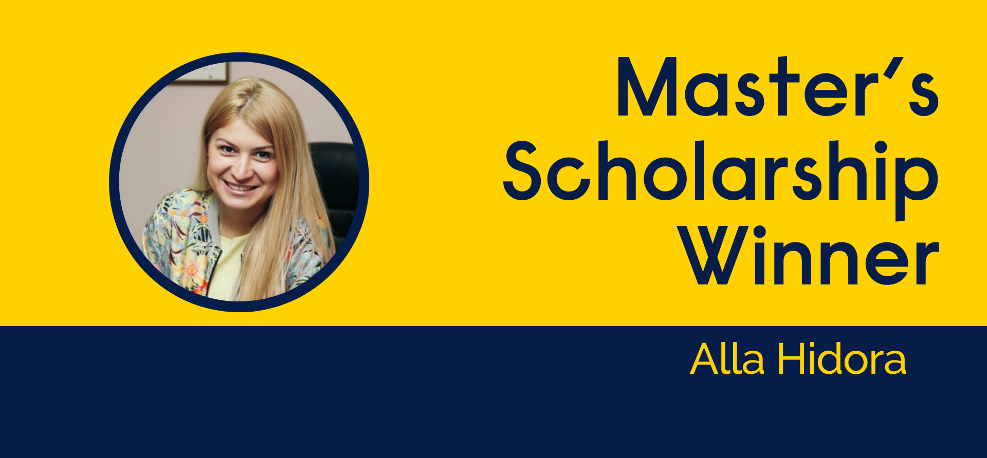 Scholarship Winner Alla Hidora