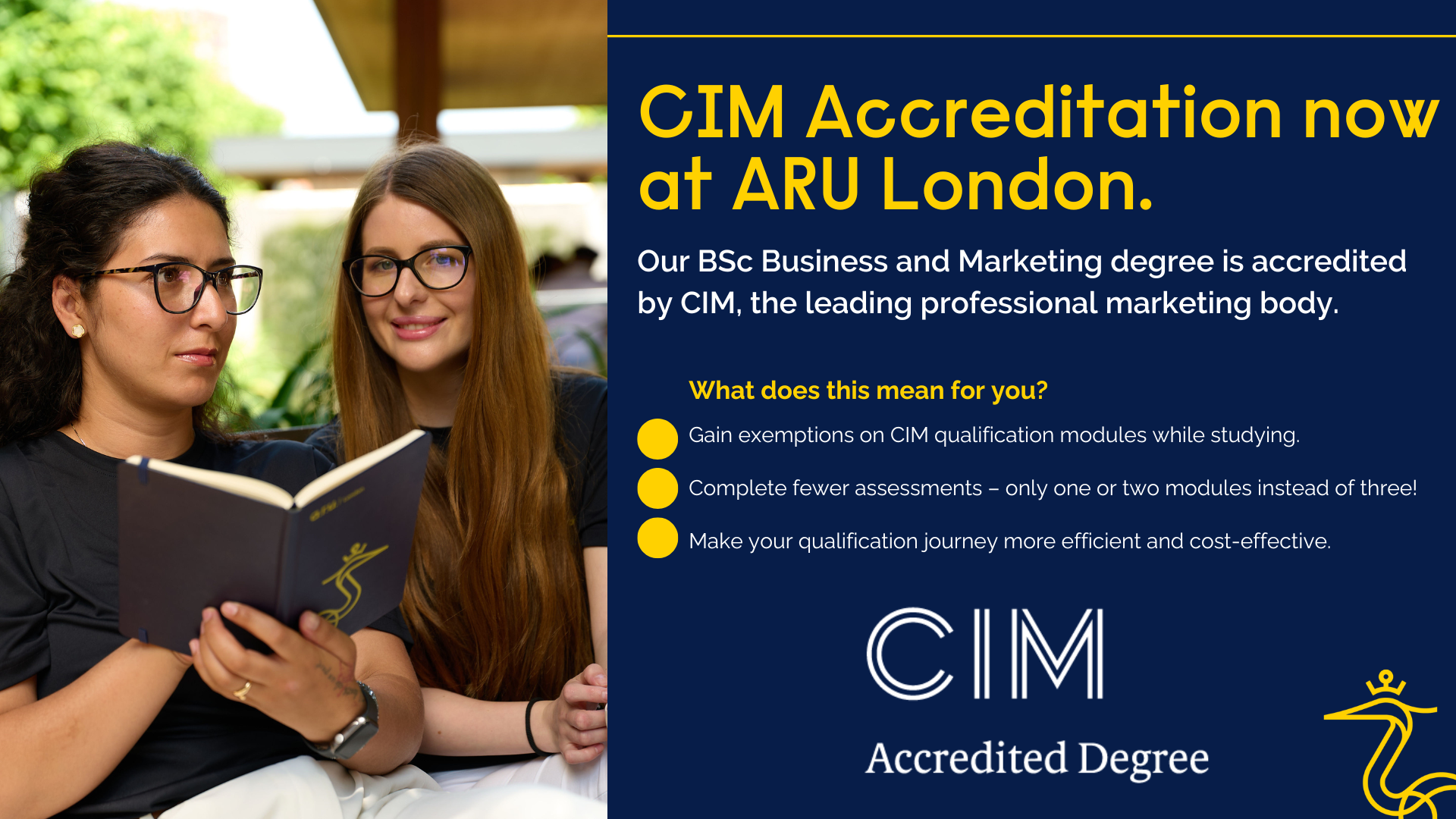 Students at ARU London are now able to gain CIM exemptions whilst ...