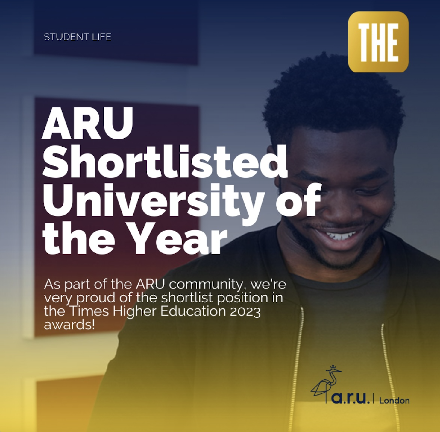 ARU has been shortlisted for University of the Year 2023