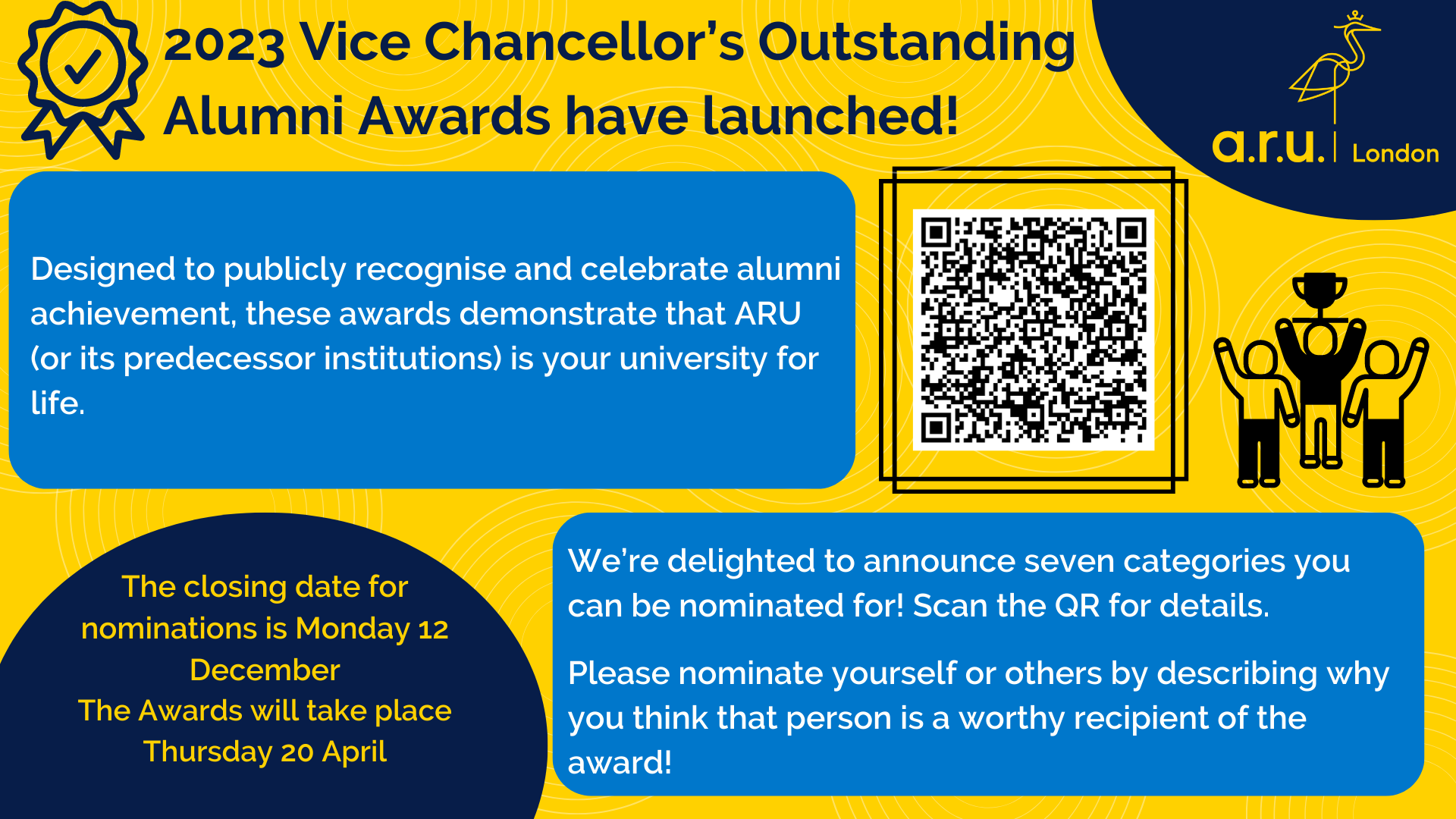 ARU 2023 Vice Chancellor’s Outstanding Alumni Awards have launched!